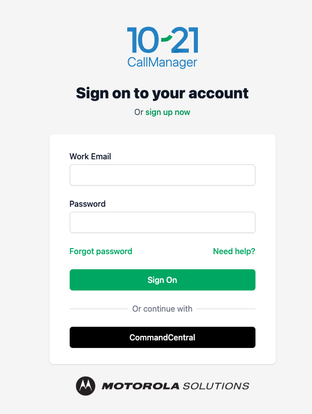 Signing into 10-21 CallManager – 10-21